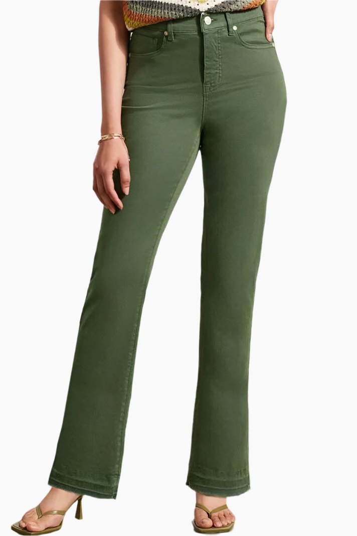 Simply Tall Womens Clothing - Sophia Microflare Release Hem Tall Jean