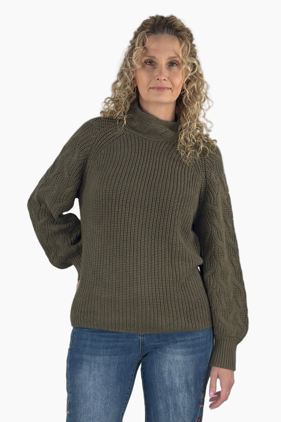 Pure Cotton Tall Cable Sweater – Simply Tall